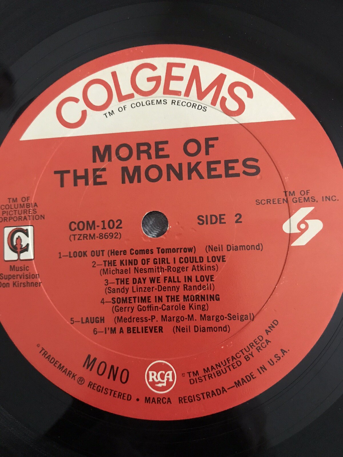 THE MONKEES (1967) Autographed by Micky Dolenz Original LP Vinyl Record ...