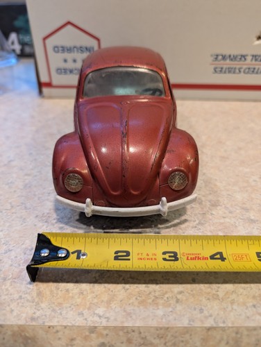 Tonka Volkswagen Beetle Bug 1960's Car Matte Red/Maroon, Vintage ...