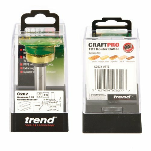 Trend C207x1/2TC CraftPro Guided Aquamac 21 / Aquatex A10 Recesser ...