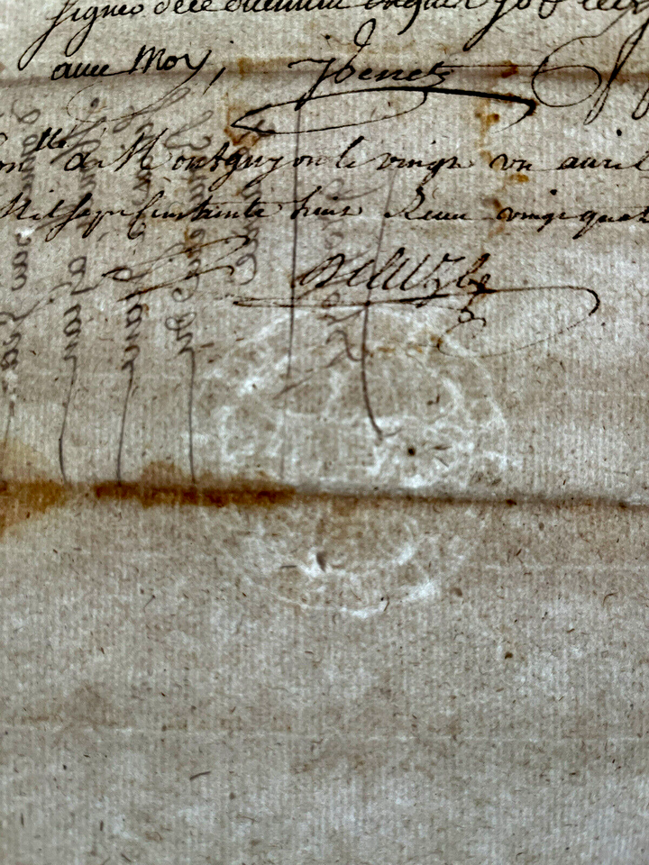AUTHENTIC AUROGRAPHED, STAMPED AND WATERMARKED MANUSCRIPT DOCUMENT from ...