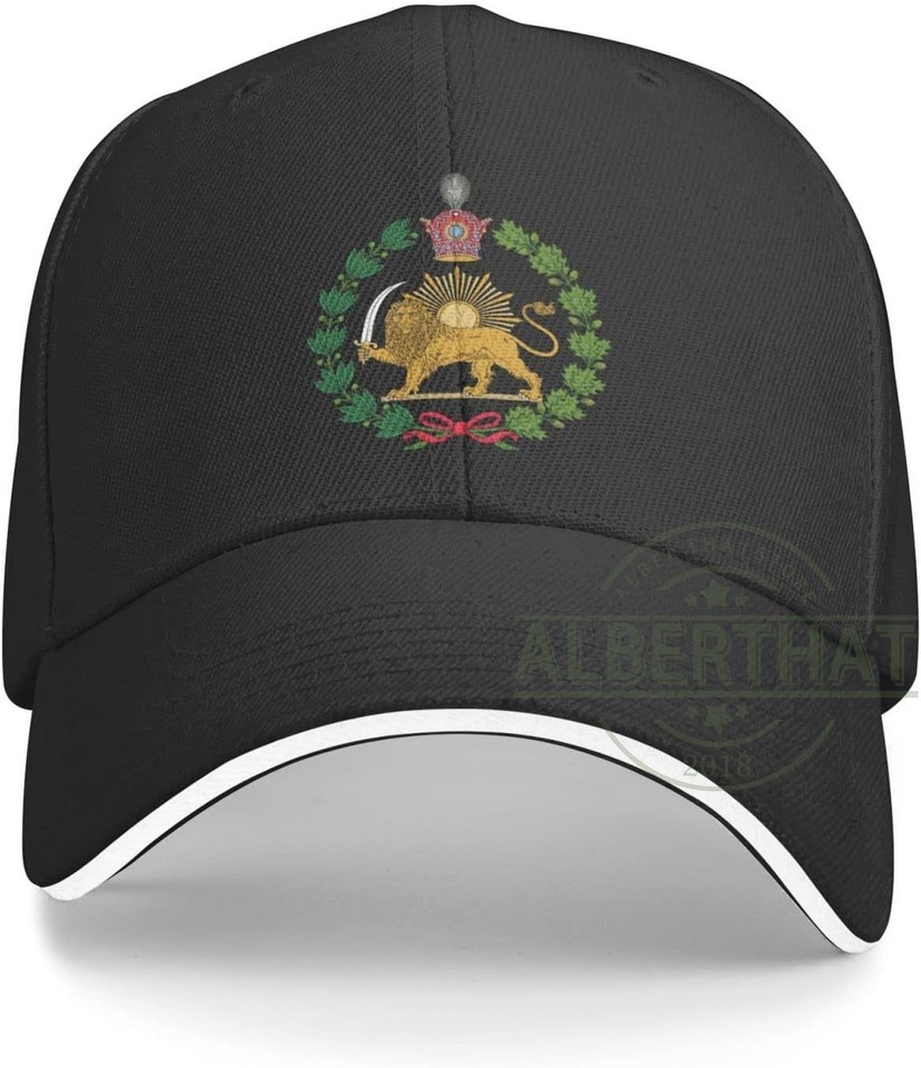 Persian Flag Iranian Lion Sun and Crown Iran Persia Baseball Cap ...