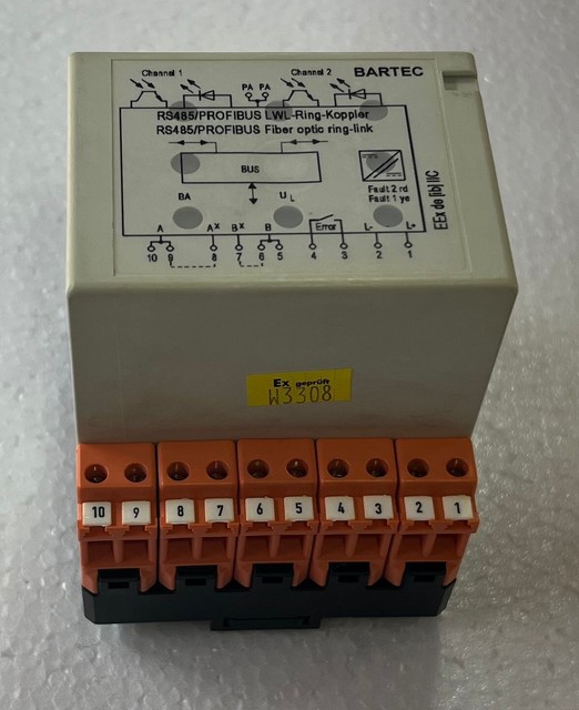 BARTEC 07-7311-97WP/5000 RS485/PROFIBUS LWL-RING-KOPPLER D-97980 / FAST ...