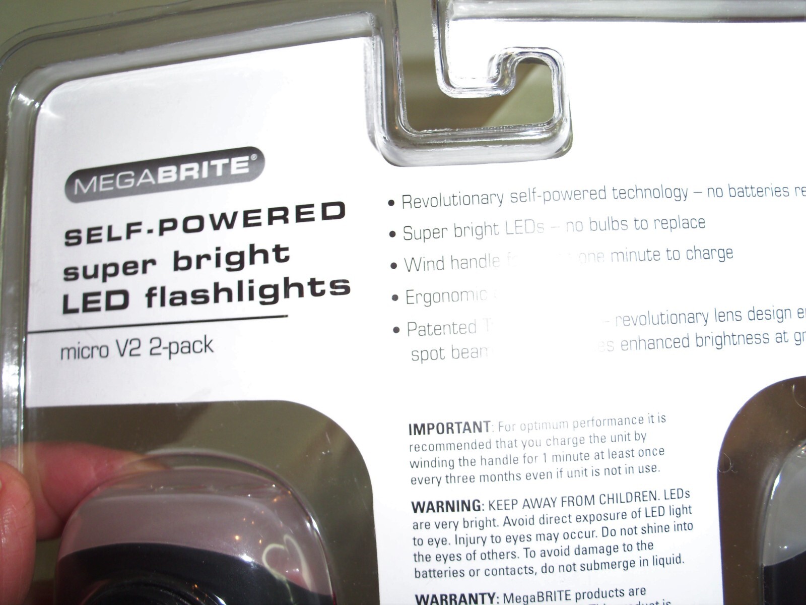 MegaBrite Self-Powered Super Bright LED (2) Flashlights Brand New | eBay