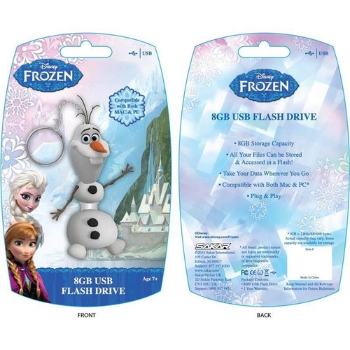 DISNEY© FROZEN OLAF 8GB USB FLASH DRIVE KEY CHAIN KEY CLIP OFFICIAL # ...