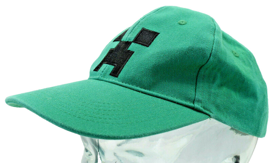J!NX Minecraft Creeper Cap – Unisex Youth Adjustable Green Hat | eBay