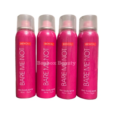 Bench Deo Body Spray Bare Me Not, 100ml Pack of 4 | eBay