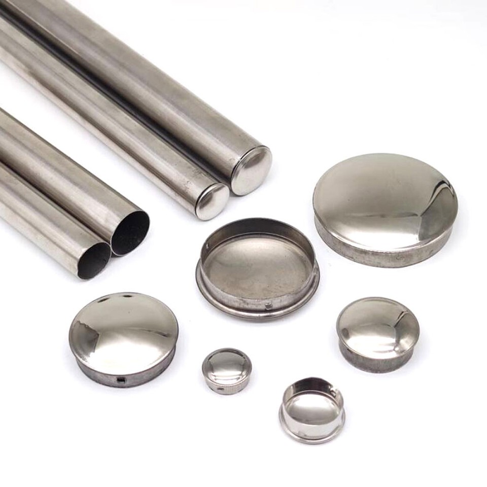 Round Stainless Steel End Cap Caps For Tubing Pipe Inserts Bungs ...