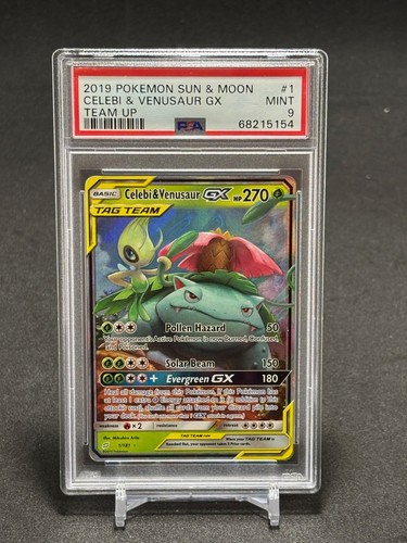 2019 POKEMON Celebi & Venusaur GX Tag Team Team Up PSA MINT 9 | eBay