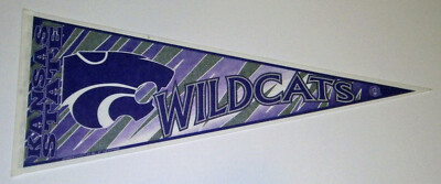 1990's Kansas State Wildcats pennant old logo K State NCAA Football | eBay