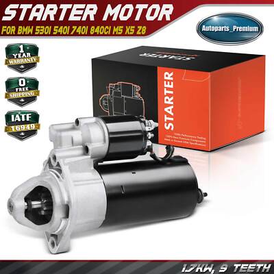 Starter Motor for BMW E32 E38 740iL E34 E39 540i 530i E39 M5 1.7 kW 12V ...