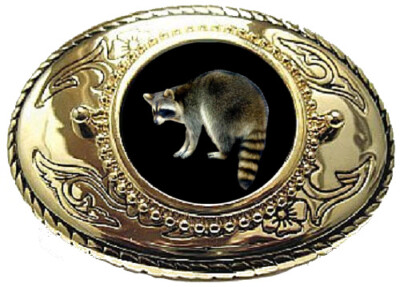 RACOON COON BANDIT Raccoon Hunting Wild Wildlife Handmade Belt Buckle ...