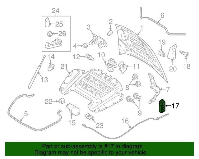 Porsche Panamera 2010-2016 Hood Release Handle Lever Genuine ...
