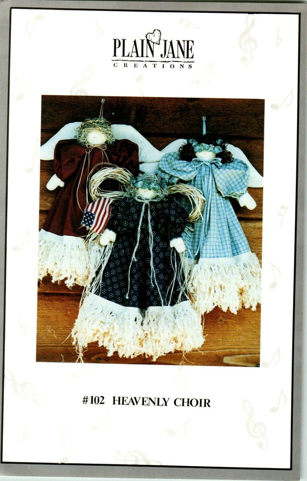 Heavenly Choir Christmas Patriotic Angel Doll Pattern Country Stuffed ...