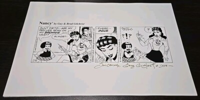 Nancy Comic Strip 11x17 Signed By Artist Guy Gilchrist 6.10.98 Art ...
