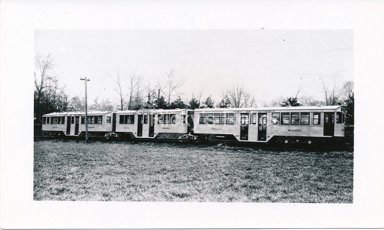 B&W Photo DSR #5000/5001/5002 Dept of Street Railways Detroit 1940s ...
