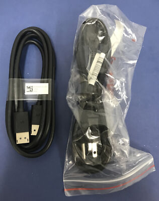 *NEW* OEM DELL DISPLAY PORT MALE/MALE CABLE 6ft 1.8m YX53C & POWER ...