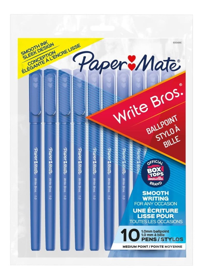 PAPER MATE STICK PENS MEDIUM POINT TIP BLUE 10 COUNT (PACK OF 6) | eBay