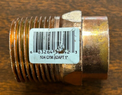 EPC 1" male thread and 1" Sweat Style Copper Adapter, #104 CXM, New | eBay