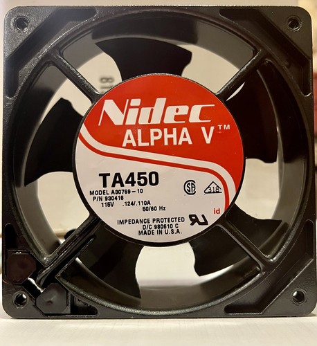 Nidec Alpha V TA450 Model A30769-10 115V 110A BRUSHLESS FAN MOTOR Very ...