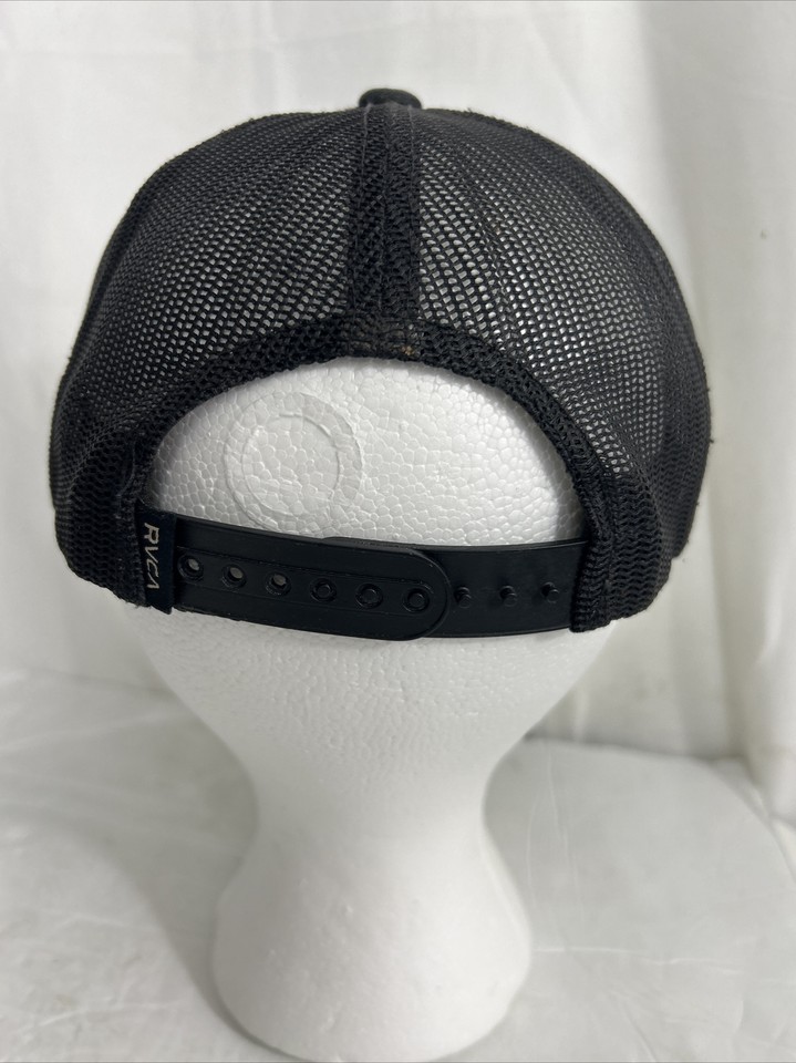 RVCA VA All The Way Trucker Hat Youth Boys Fit Black Mesh Back Snapback ...