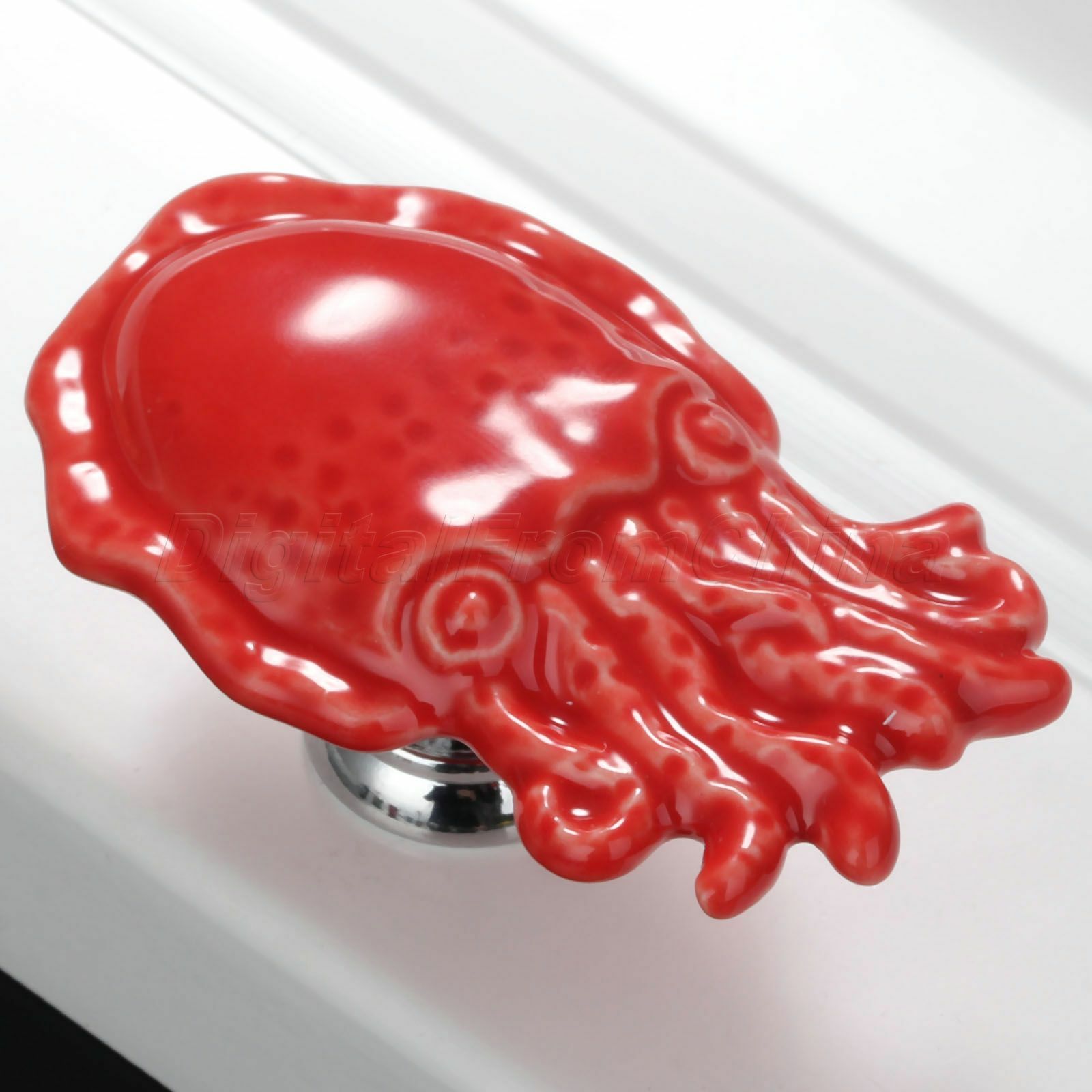 53*32*24mm Octopus Design Knobs Cabinet Wardrobe Ceramic Door Handles 7 ...