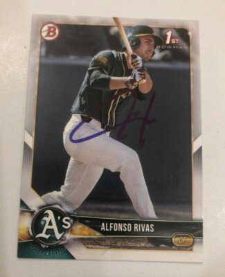 ALFONSO RIVAS SIGNED 2018 BOWMAN DRAFT BDP PROSPECT ROOKIE CARD AUTO | eBay