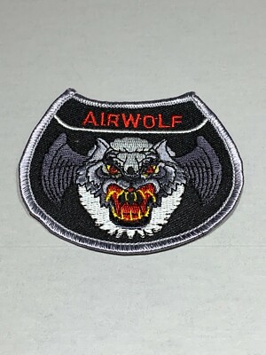 Airwolf patch, military patch, military helicopter patch, black ...