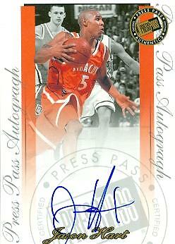 Jason Hart autographed Basketball Card (Syracuse) 2000 Press Pass ...