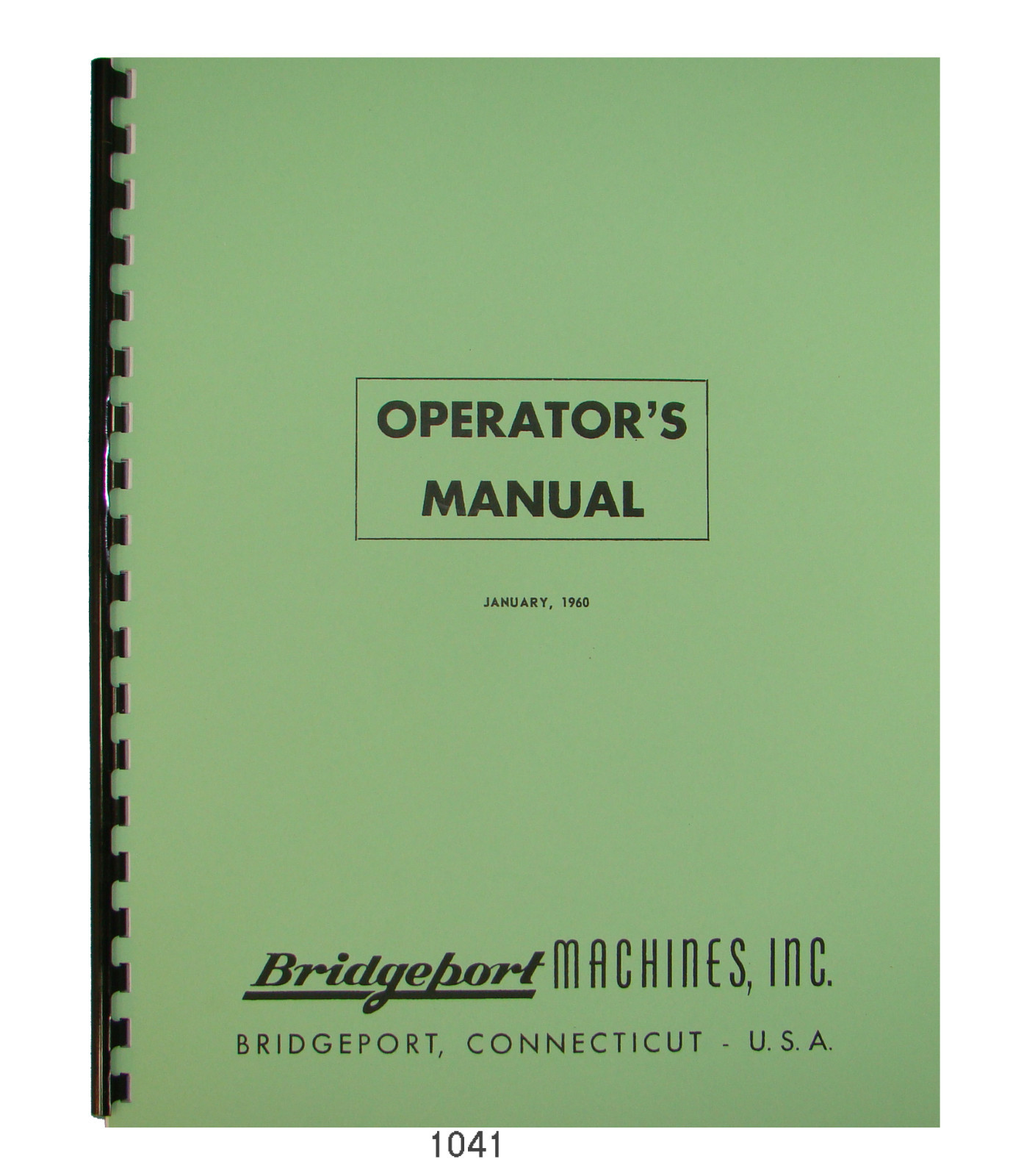 Bridgeport Series I Milling Machine Step Pulley Operator & Parts Manual ...