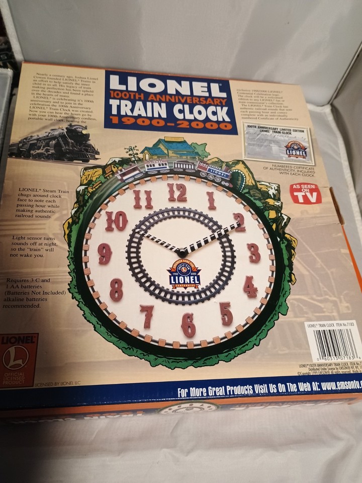 Lionel 100Th Anniversary Revolving Train Clock Limited Edition 7183 ...