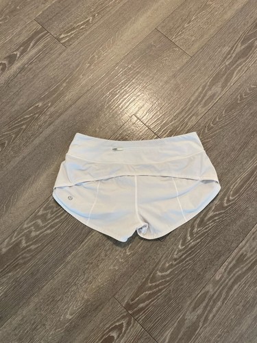 Lululemon Size 4 ~ White Speed Up Lined 2.5" Shorts w/ size-rip tag | eBay