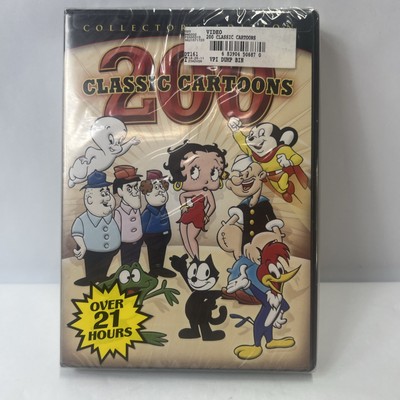 200 Classic Cartoons DVD Boxed Set of 4 DVDs Betty Boop Mighty Mouse ...