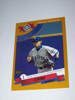 2002 Topps baseball Ichiro Suzuki gold glove card #704 NM-MT | eBay