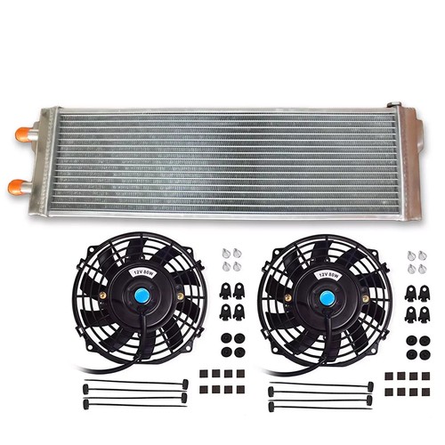 21x6.6x2.25" Universal Aluminum Air Water Intercooler Turbo Liquid ...
