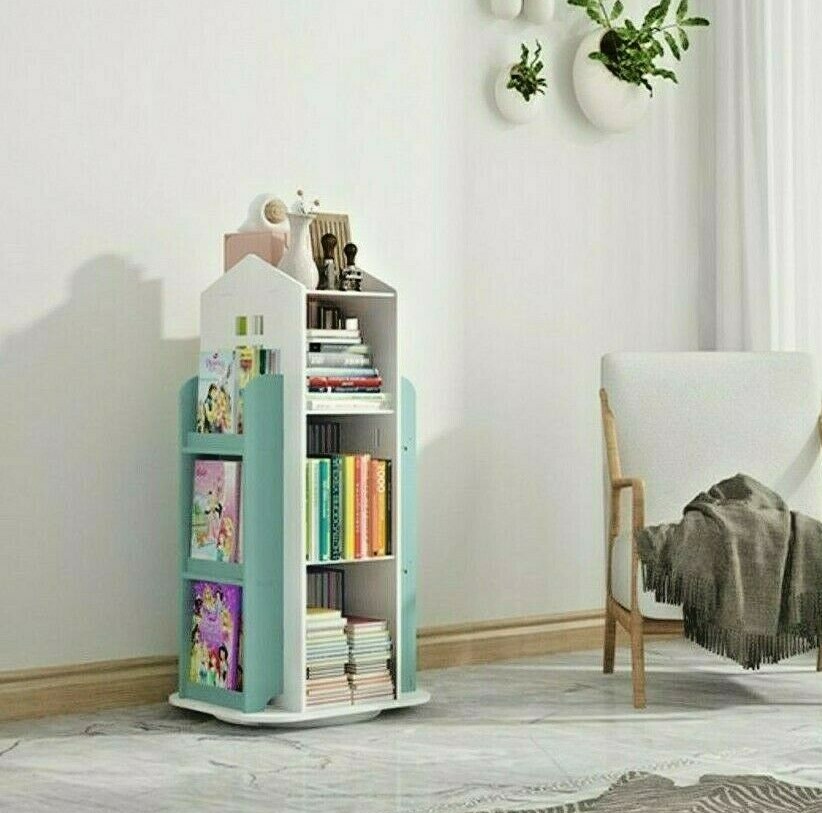 Rotating Book Storage Bookshelf Bookcase Rotating Display Stand Book ...