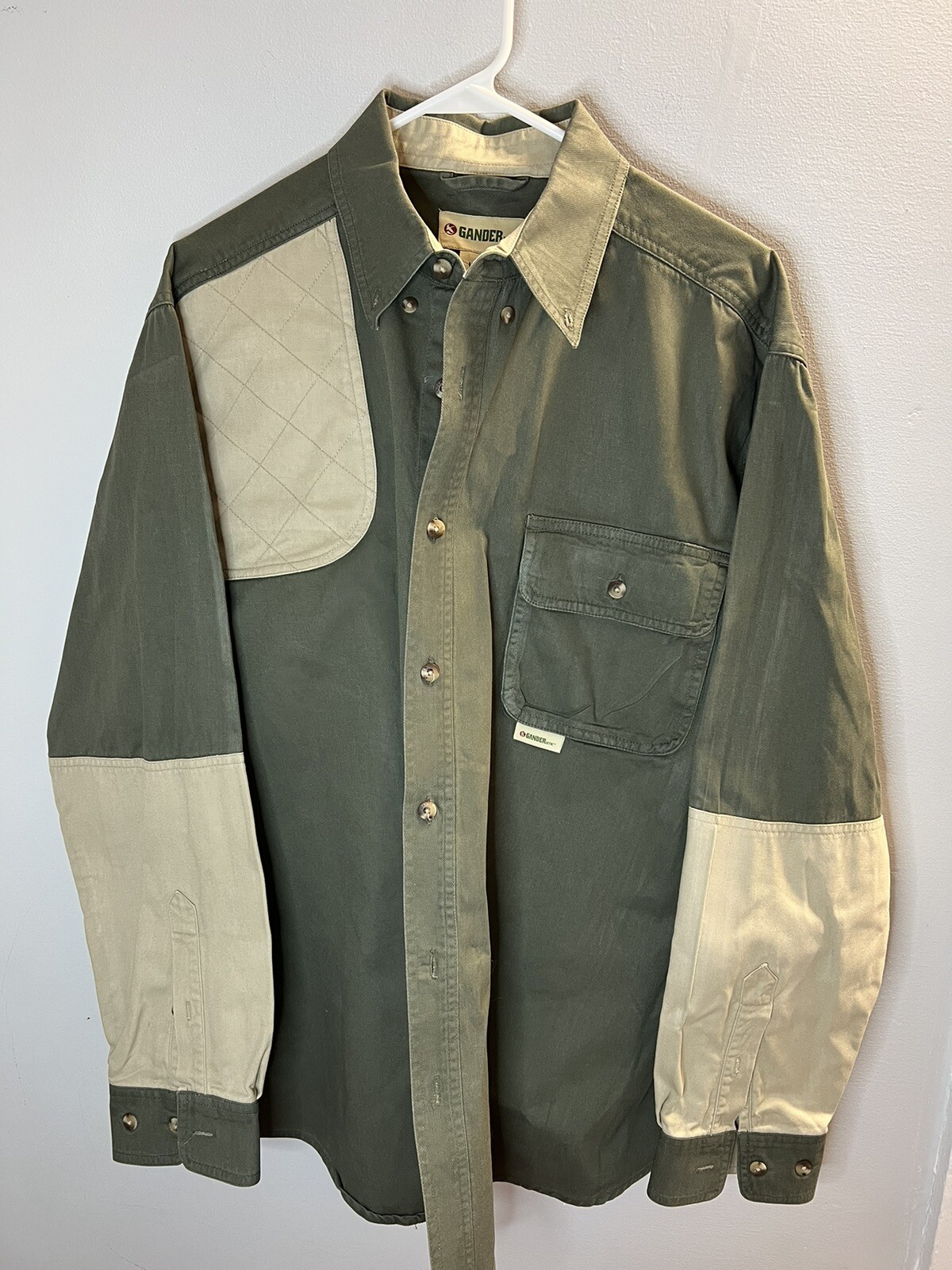 GANDER MOUNTAIN SHOOTING SHIRT MENS size M Shotgun Rifle Button Up RN ...