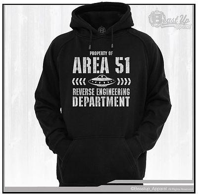 AREA 51 HOODIE / HOODY SWEATER SIZES M-2XL NEW WORLD ORDER UFO ALIEN DJ ...