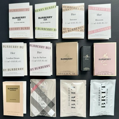 BURBERRY HER, MY BURBERRY & BRIT RHYTHM Perfume Collection Sample Spray ...