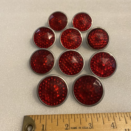 LOT OF 10 VINTAGE NOS RED BICYCLE REFLECTORS GULCO BRIGHT STAR | eBay