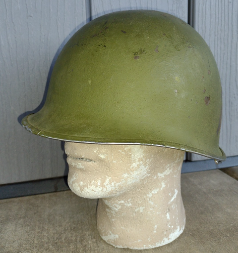 ORIGINAL US WW2 M1 HELMET SHELL FIXED BAIL FRONT SEAM | eBay