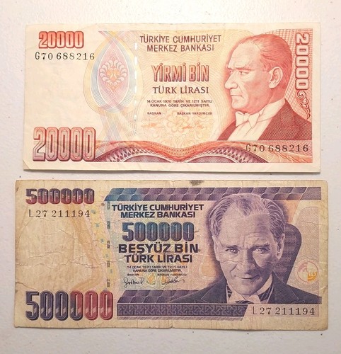 Two Older Turkish Banknotes (Turkey Turkiye) ATATURK | eBay