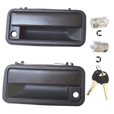 Metal Exterior Door Handles w/Lock Cylinders Metal Lever Handle ...