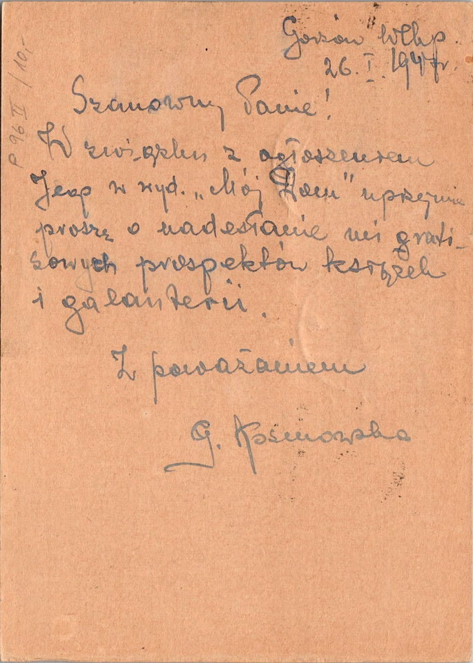 1947 Poland Mail Letter Postcard Cover to Tomaszów Lubelski | eBay