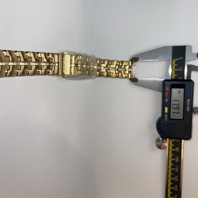 Genuine Seiko Watch Band-18 mm, solid stainless steel, Gold Color | eBay
