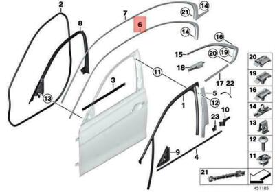 OEM BMW HYBRID 3 M3 F30 F80 316D 316I FINISHER SIDE FRAME RIGHT ...