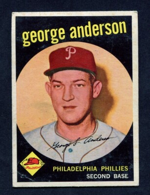 1959 Topps George Sparky Anderson Rookie #338 F-G Crease Phillies | eBay