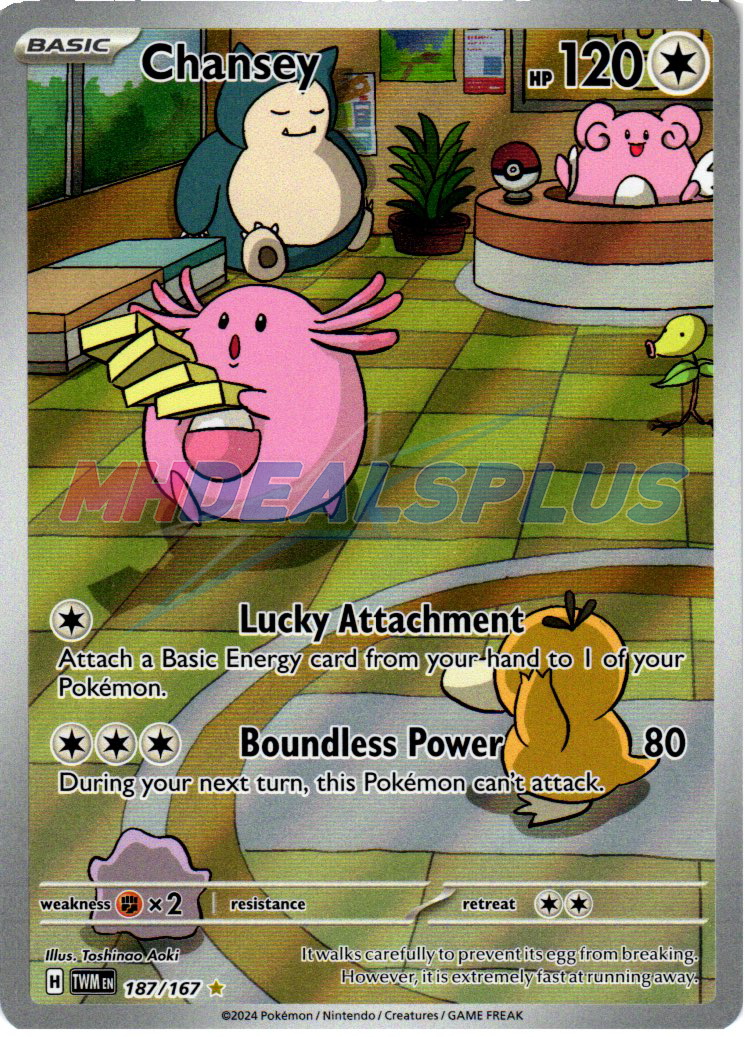 NM Pokemon Twilight Masquerade Chansey Illustration Rare Full Art 187 ...