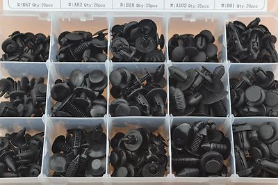 300 Pcs Car Push Pin Rivet Trim Clip Panel Body Interior Retainer ...