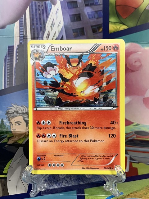 Pokémon TCG Emboar Boundaries Crossed 26/149 Reverse Holo Holo Rare for ...