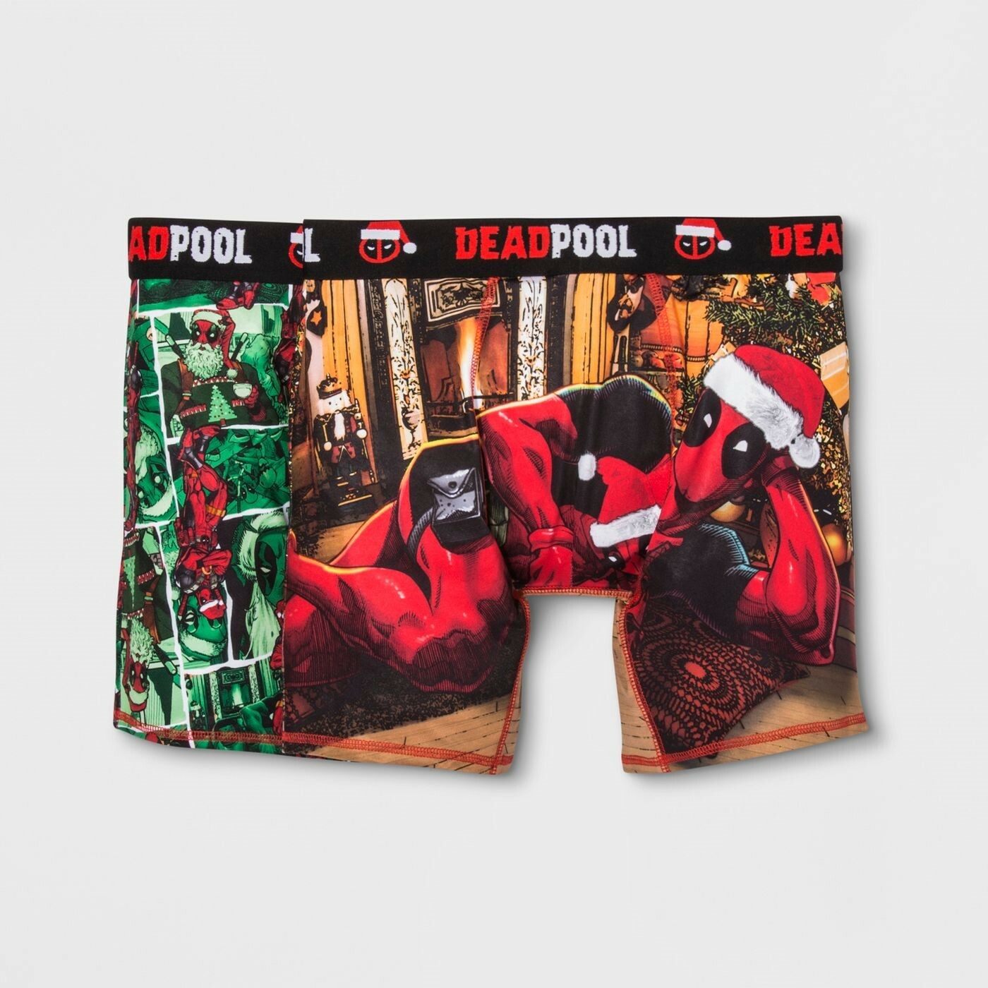 Men's Deadpool 2pk Boxer Brief Spiderman Marvel Xmas Holiday | eBay